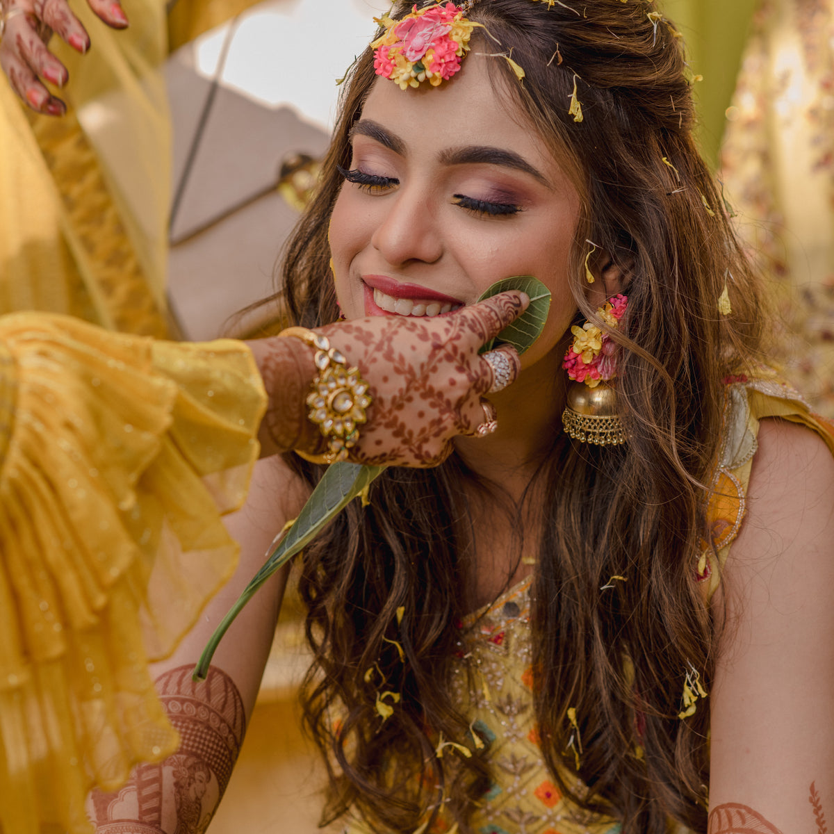 Yellow Pink Silk Flower Set – Floristaa